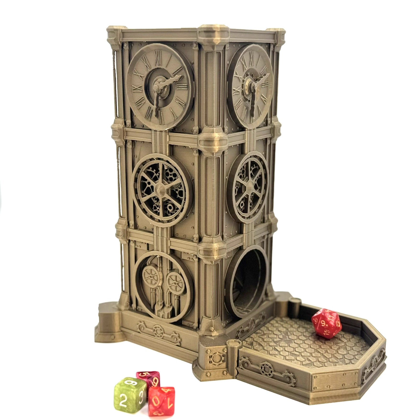 Steampunk Clock Dice Tower – Tabletop RPG & Board Game Dice Roller Got ...